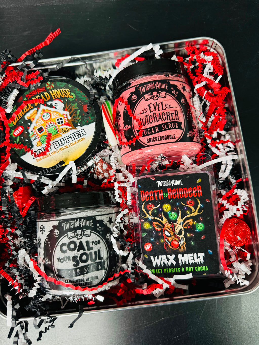 Sliver/Red Tin Set – TwistedAllure